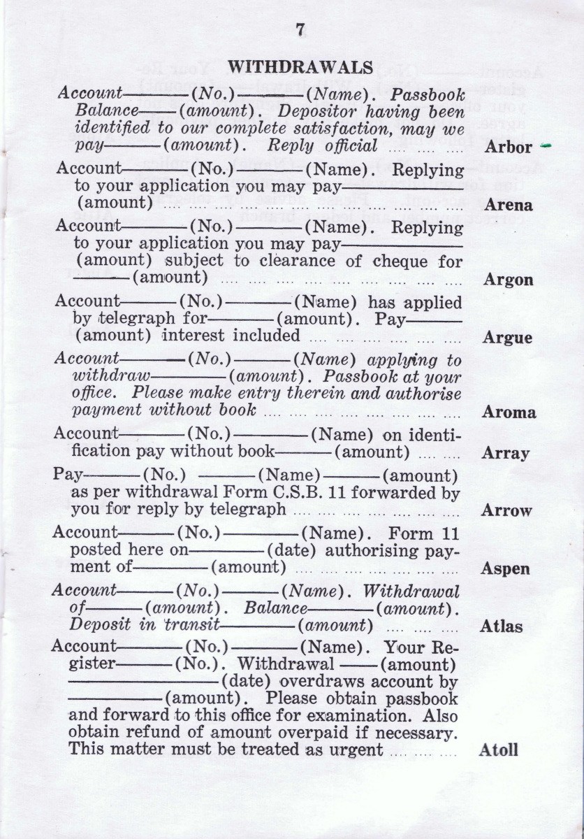 External Figure 72 Australian Postal Banking Code External Figure 72 Australian Postal Banking Code
