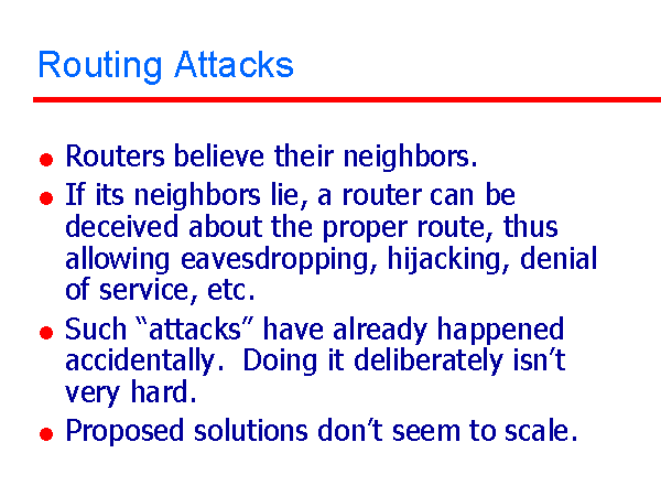 Routing Attacks