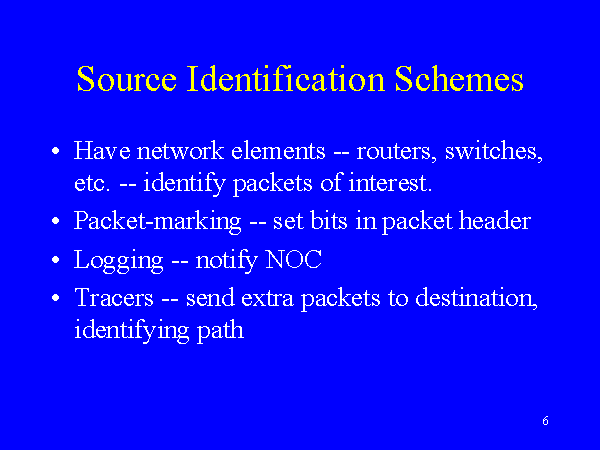 Source Identification Schemes